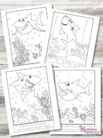Free Shark Printables- Shark Coloring Pages and MORE!