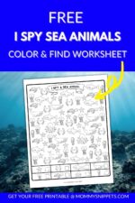Free I Spy Sea Animals Printable: The Color and Find I Spy Sheets Series