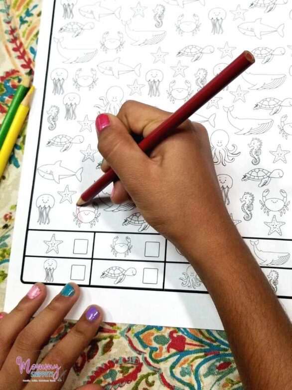 Free I Spy Sea Animals Printable: The Color and Find I Spy Sheets Series