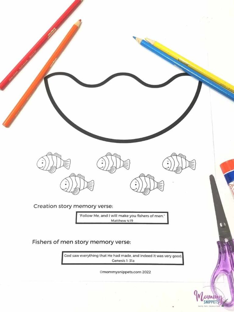 2 Simple Sunday School Crafts -Easy Fish Crafts with Bible Verses
