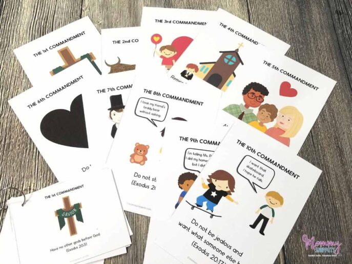 Ten Commandments for Kids- Simple 10 Commandments Printable