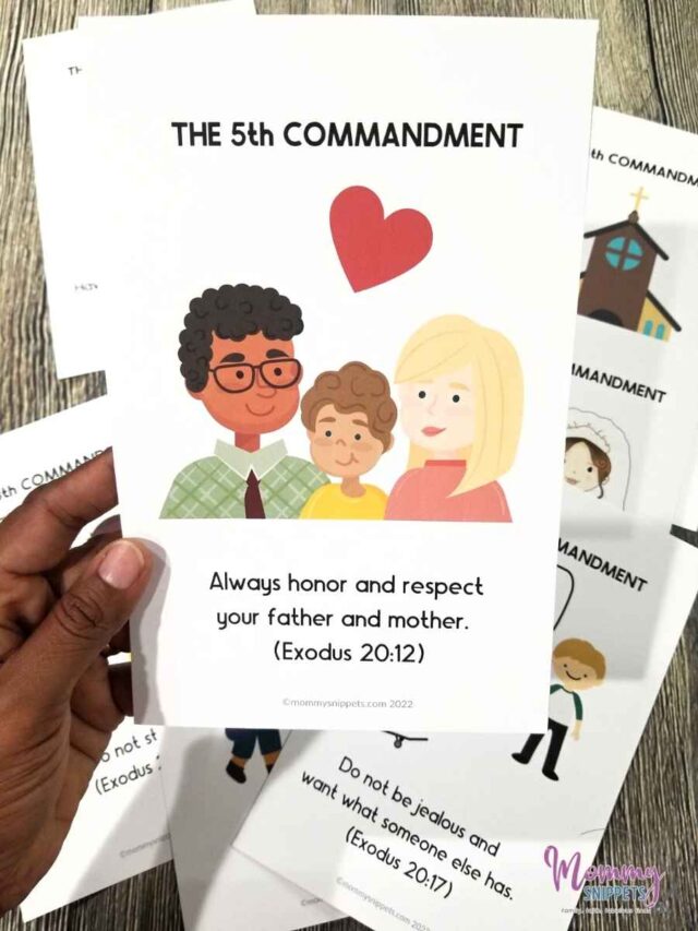 Ten Commandments for Kids- Simple 10 Commandments Printable