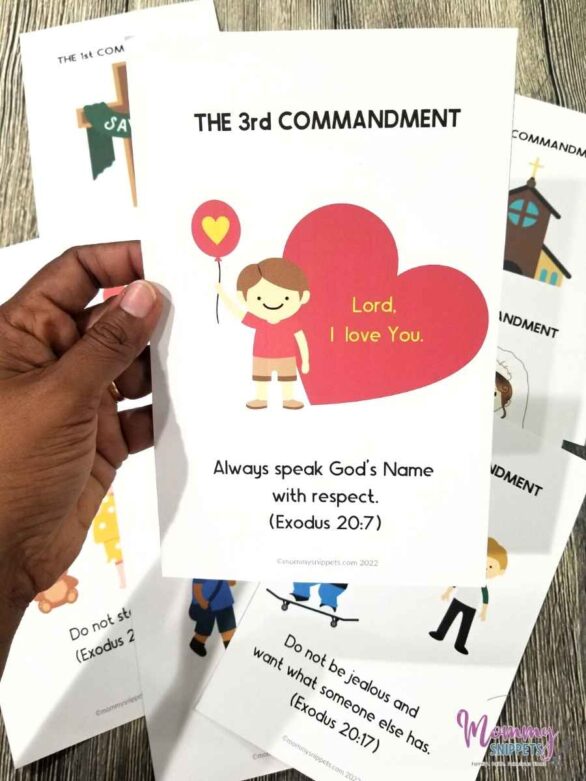 Ten Commandments for Kids- Simple 10 Commandments Printable