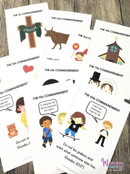 Ten Commandments for Kids- Simple 10 Commandments Printable