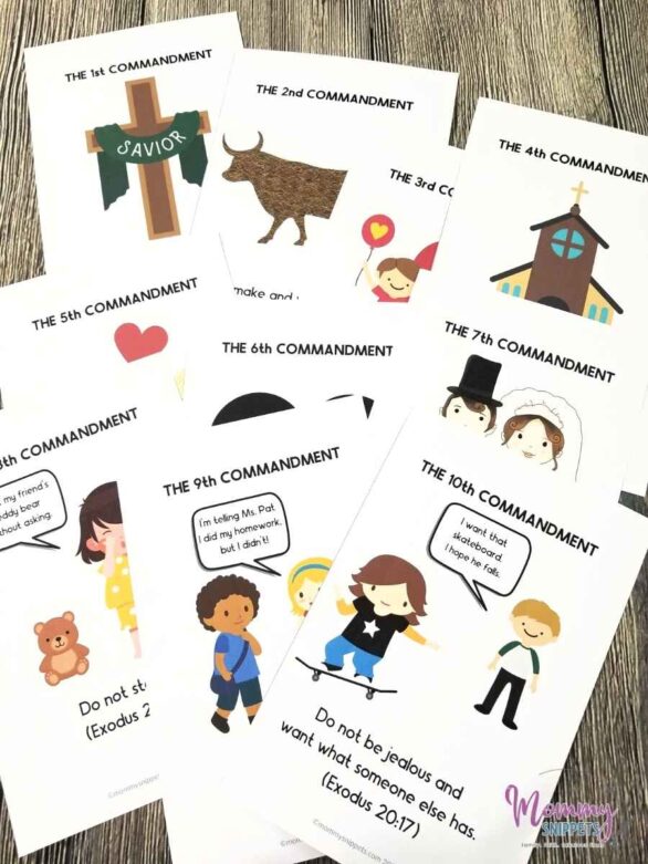 Ten Commandments for Kids- Simple 10 Commandments Printable