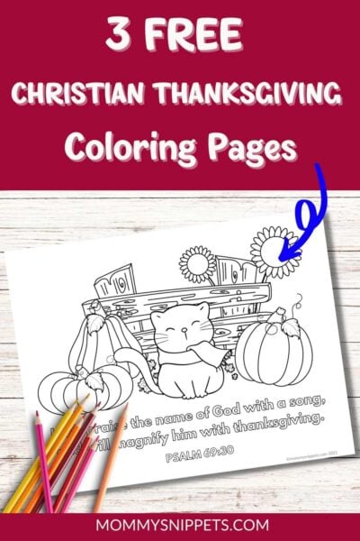 Free Christian Thanksgiving Coloring Pages for Sunday School