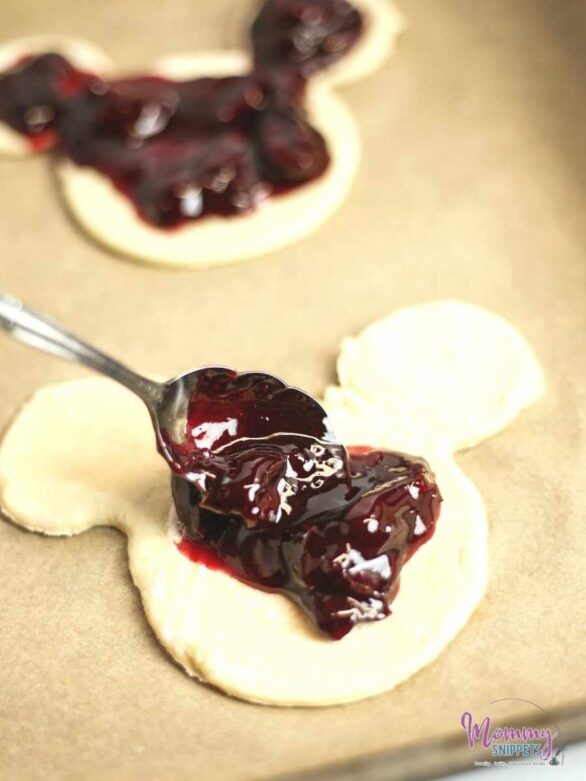 Easy Puff Pastry Cherry Turnover Recipe for Mickey Mouse Fans