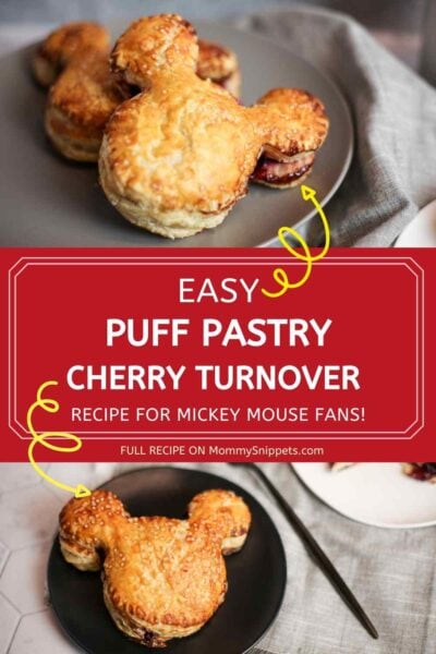 Easy Puff Pastry Cherry Turnover Recipe for Mickey Mouse Fans