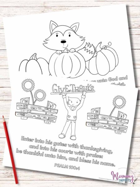 Free Christian Thanksgiving Coloring Pages for Sunday School