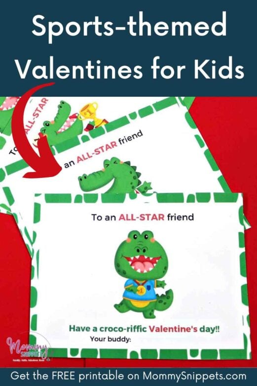 Free Printable Valentine Greetings for Friends Who Love Sports