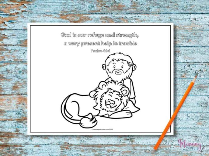 Daniel and the Lions' Den Coloring Pages: Bible Story About Faith