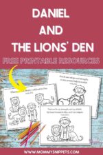 Daniel and the Lions' Den Coloring Pages: Bible Story About Faith