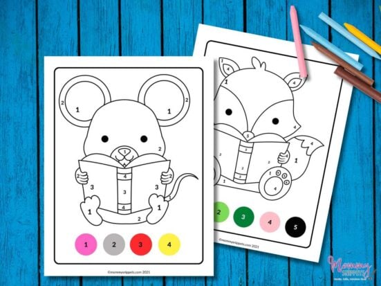 A Color By Number Reading Log Printable For Younger Kids