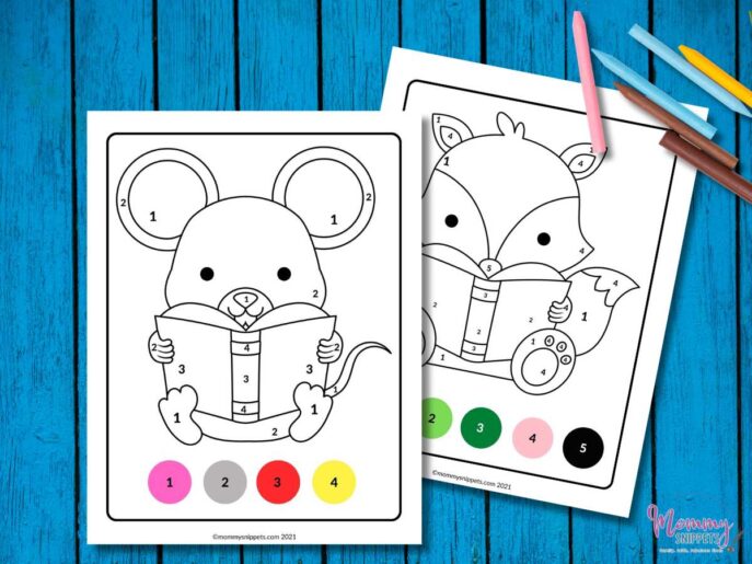 A Color By Number Reading Log Printable For Younger Kids