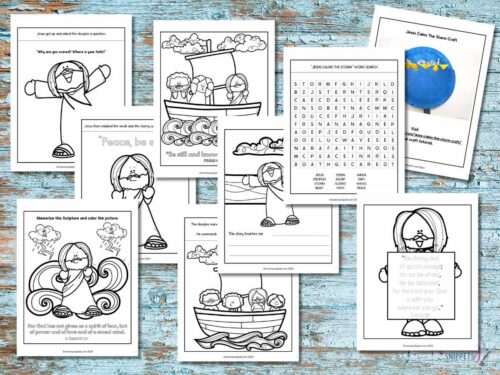 Free Printable Jesus Calms The Storm Coloring Pages - Mommy Snippets