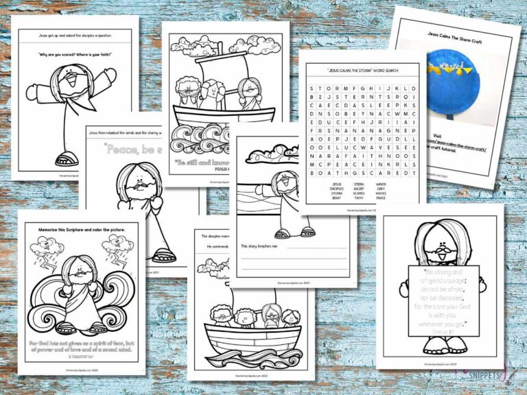 Free Printable Jesus Calms The Storm Coloring Pages - Mommy Snippets