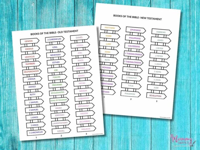 66 Books of the Bible Printable + A Books of the Bible Craft Game