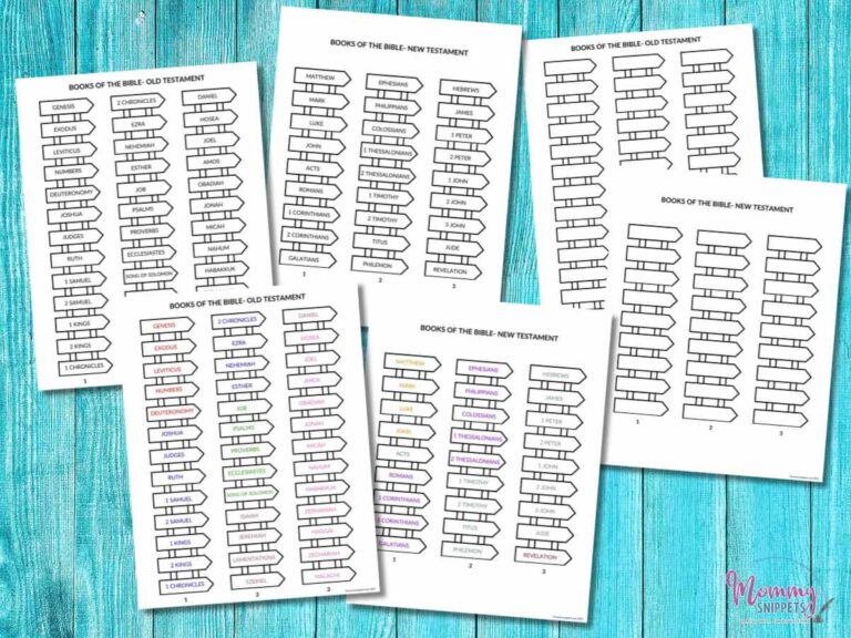 66 Books of the Bible Printable + A Books of the Bible Craft Game