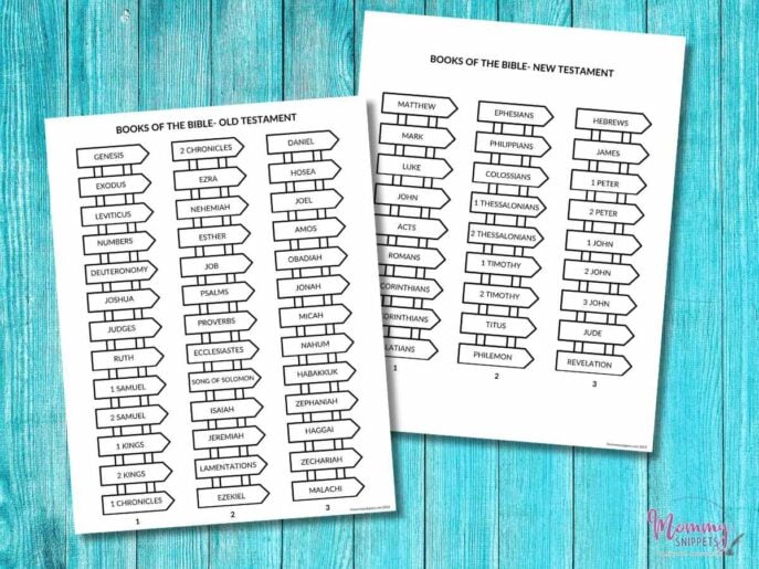 66 Books of the Bible Printable + A Books of the Bible Craft Game