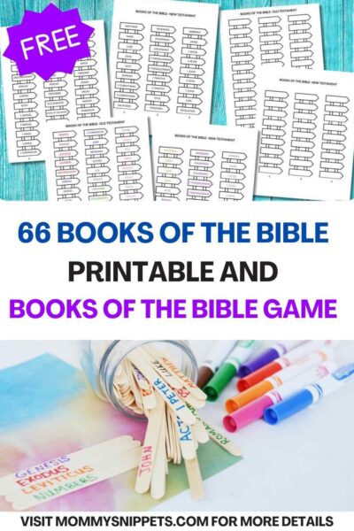 66 Books of the Bible Printable + A Books of the Bible Craft Game