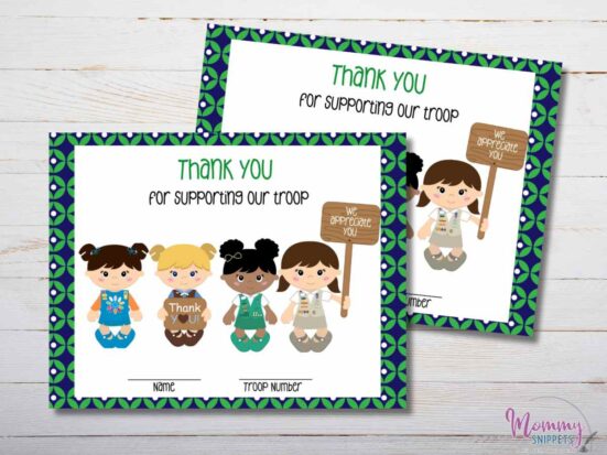 Free Printable Girl Scout Thank You Bookmarks - Mommy Snippets