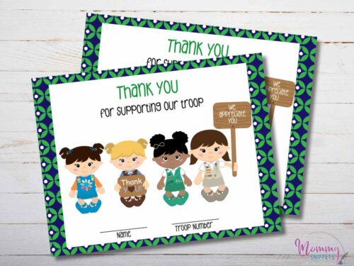 Free Printable Girl Scout Thank You Cards - Mommy Snippets
