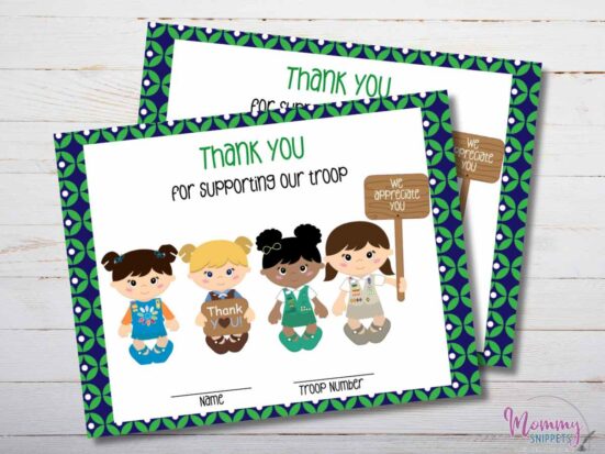 Free Printable Girl Scout Thank You Cards - Mommy Snippets