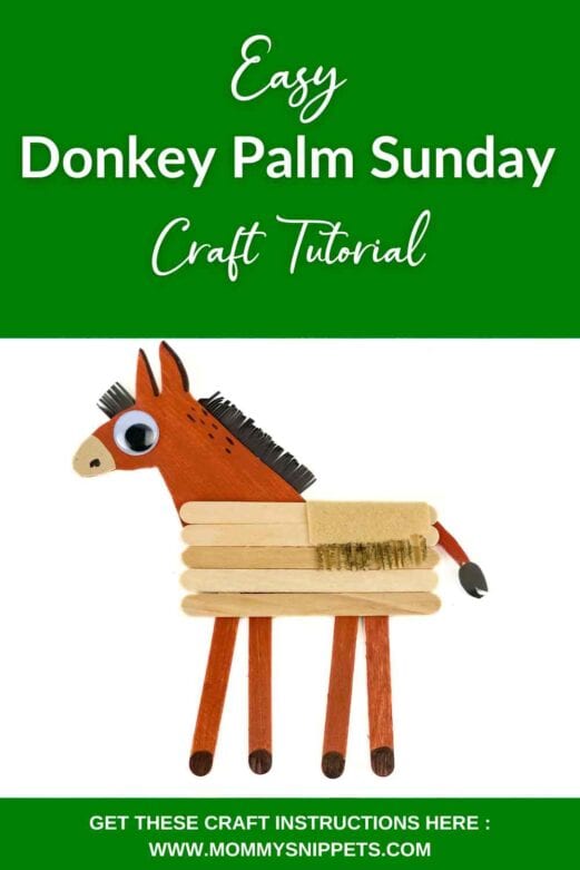 An Easy Donkey Palm Sunday Craft - Mommy Snippets