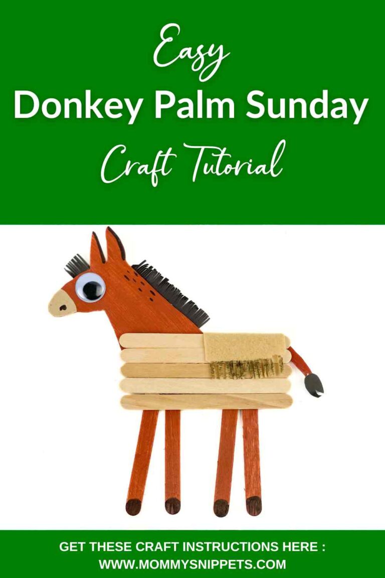 An Easy Donkey Palm Sunday Craft - Mommy Snippets