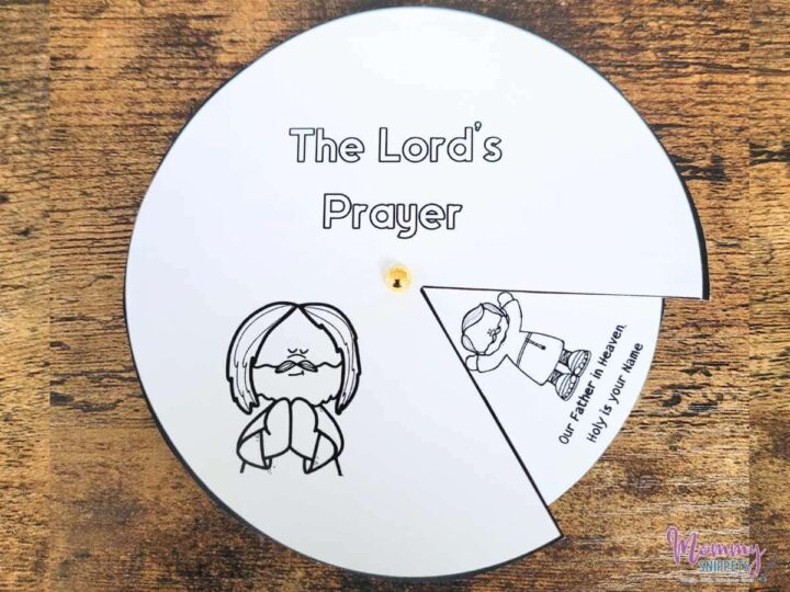The Lord's Prayer for Kids- A Printable Color Your Own Wheel Craft ...