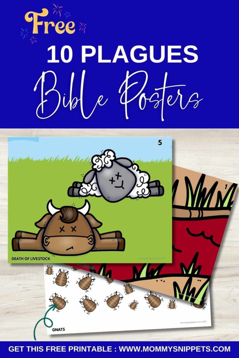 The FREE 10 Plagues Printable Bible Poster Set for Kids - Mommy Snippets